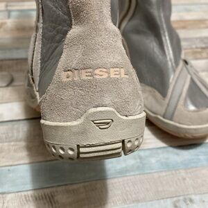 Diesel | Shoes | Y2k Diesel Metallic Silver Boots | Poshmark